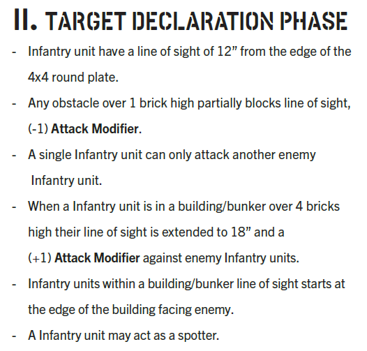Infantry Unit Rules – Micro Brick Battle